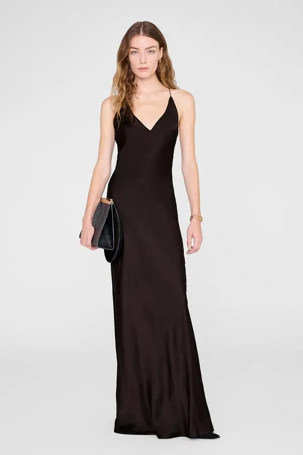 ANINE BING Laurel Maxi Dress - Deep Brown