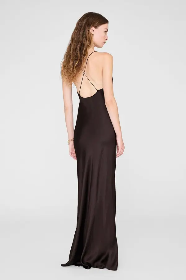 ANINE BING Laurel Maxi Dress - Deep Brown