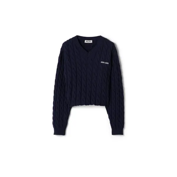 Miu Miu Wool Cable-knit Mini-pullover