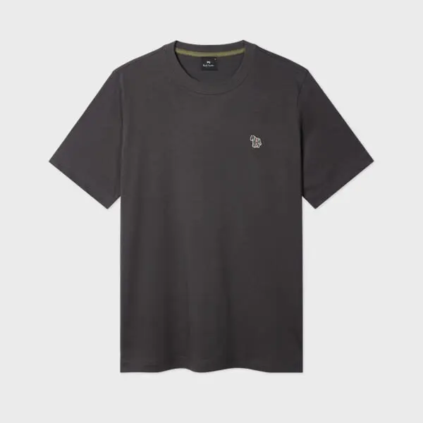 Paul Smith Steel Organic Cotton Zebra Logo T-shirt - Grey