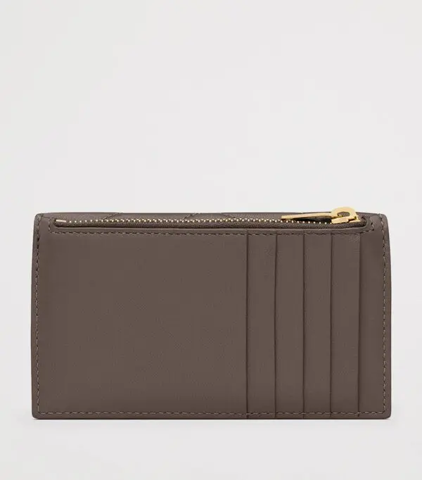 Saint Laurent Leather Cassandre Fragments Flap Card Holder