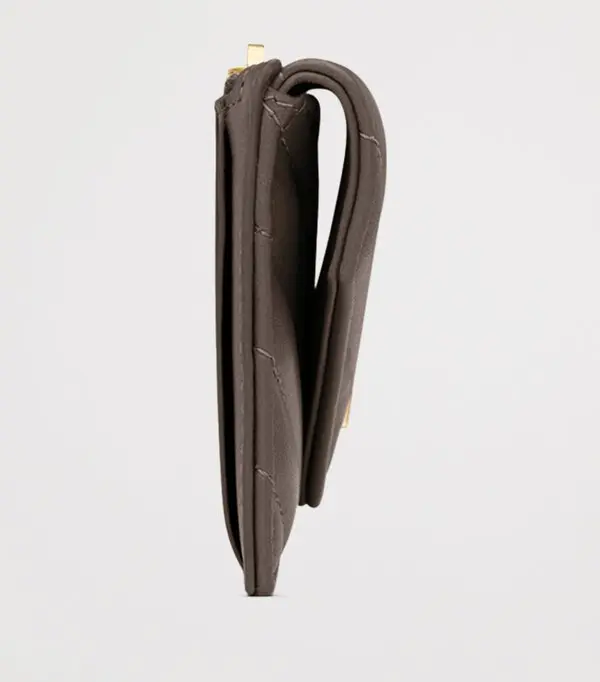Saint Laurent Leather Cassandre Fragments Flap Card Holder
