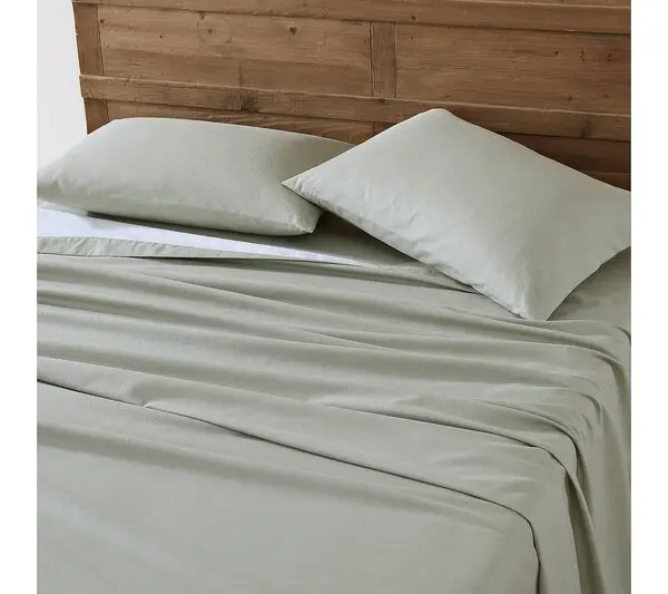 Eddie Bauer Solid Green Cotton Twin Sheet Set