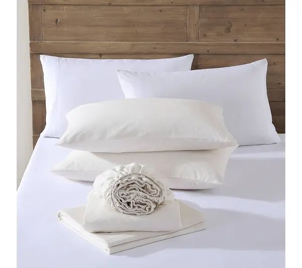 Eddie Bauer Solid Ivory Cotton King Sheet Set