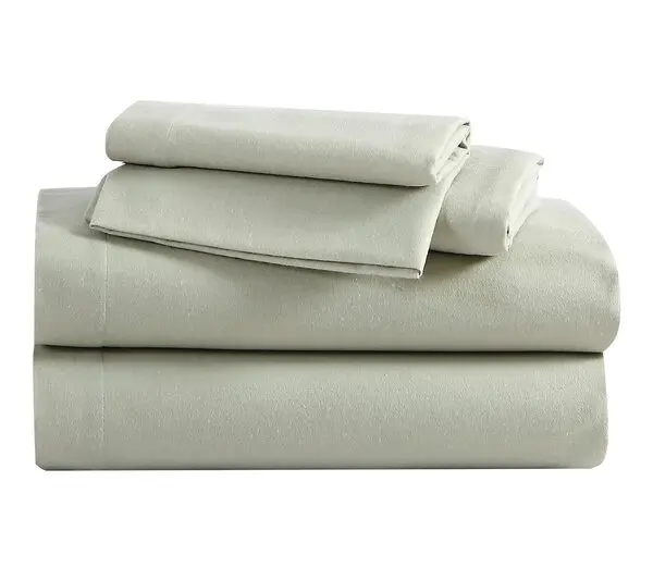 Eddie Bauer Solid Green Cotton Full Sheet Set - One-color