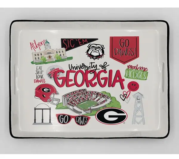 PEGASUS SPORTS Ncaa Loco Fan Large Serving Tray With Handles - One-color