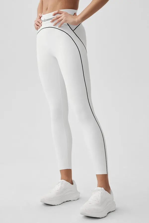 Alo Yoga Airbrush High-waist 7/8 Legging - White/black