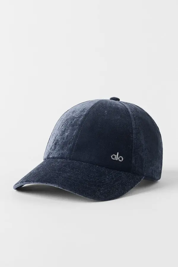 Alo Yoga Velvet Baseball Cap - Navy