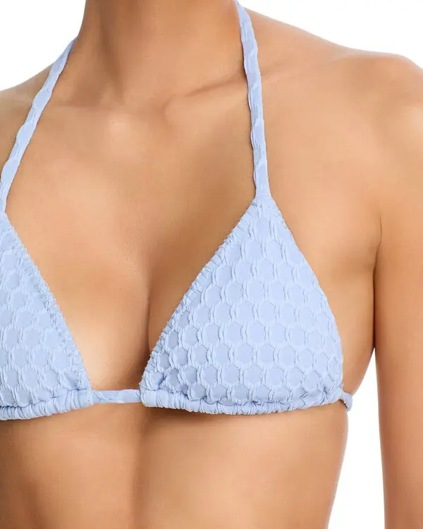 Aqua Swim Textured Triangle Bikini Top