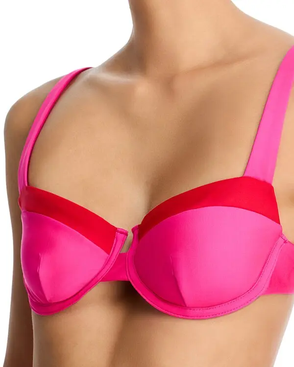 Aqua Swim Colorblock Underwire Bikini Top