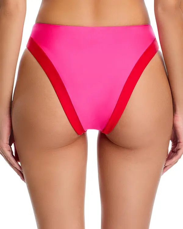Aqua Color Blocked Bikini Bottom
