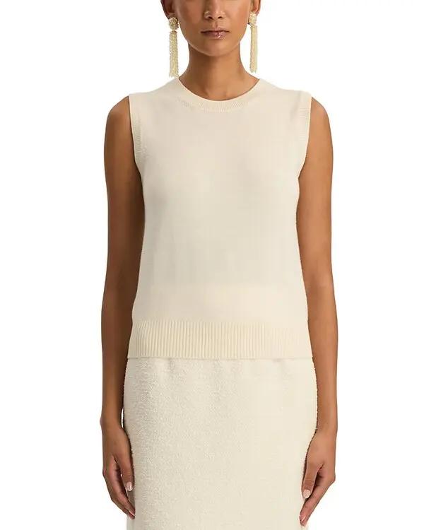 Oscar De La Renta Wool Knit Tank - Ivory