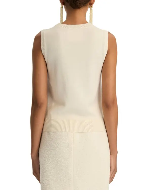 Oscar De La Renta Wool Knit Tank - Ivory