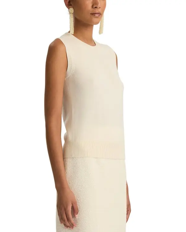Oscar De La Renta Wool Knit Tank - Ivory