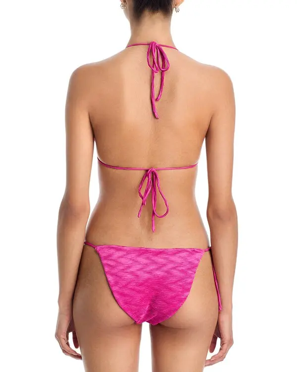 Peixoto Benji Wavy Halter Bikini Top - Magenta Waves