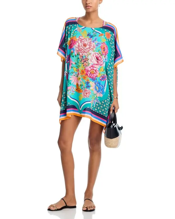 Johnny Was Printed Boat Neck Kaftan