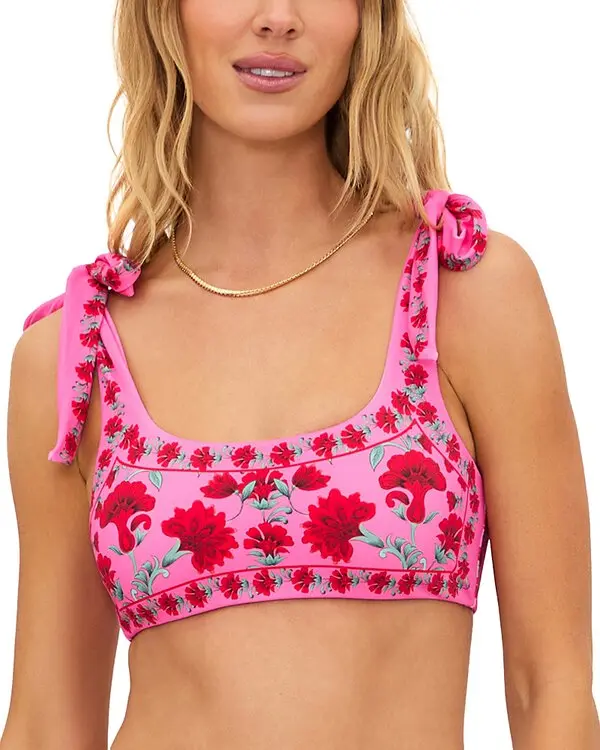 Beach Riot Avalon Bralette Bikini Top - Redwood Floral