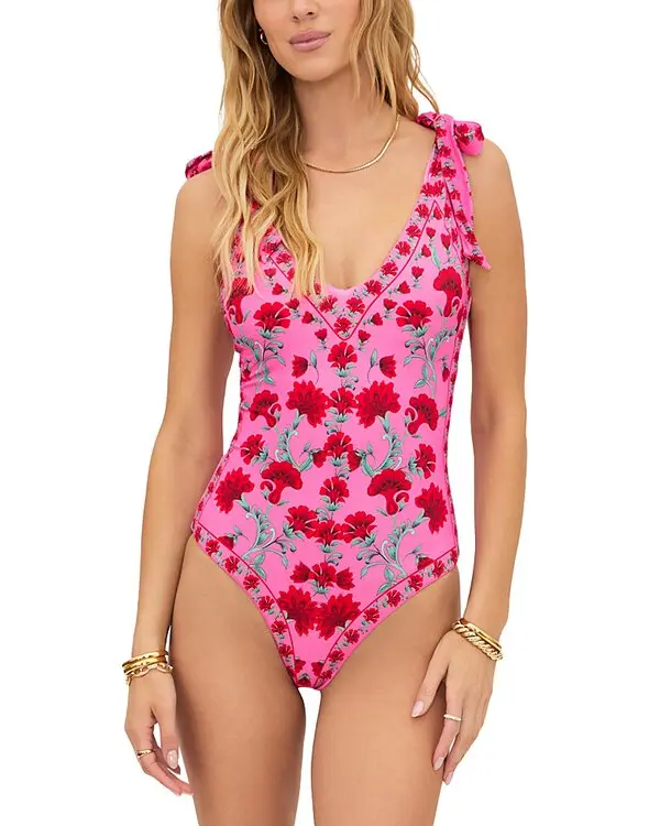 Beach Riot Akira One Piece Swimsuit - Redwood Floral