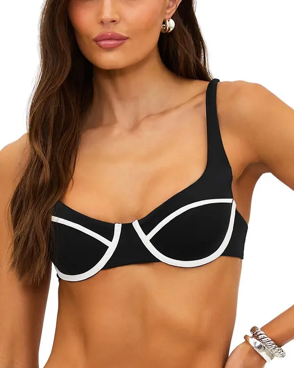 Beach Riot Lulu Underwire Bikini Top - Bandana Black
