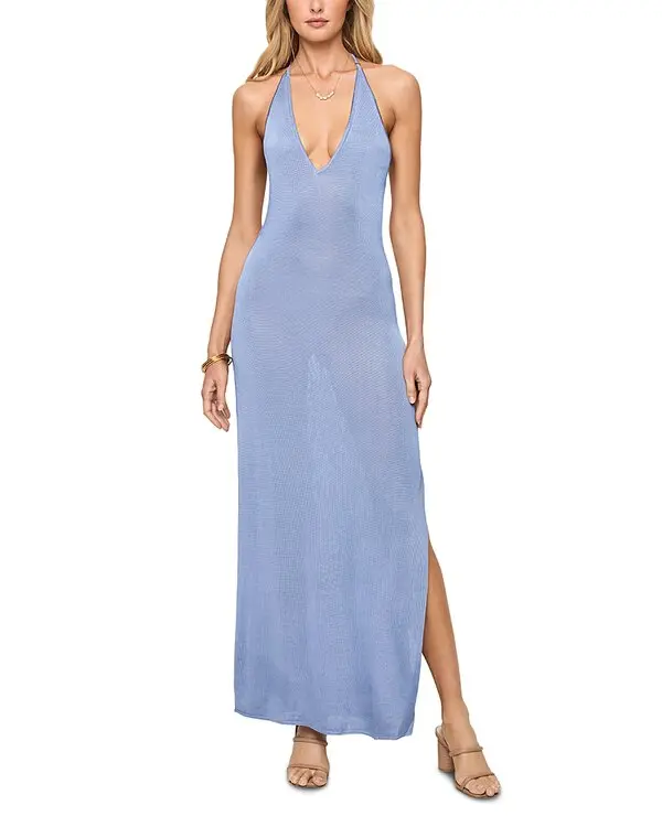 L*Space Shine All Night Swim Cover-up Dress - Chambray