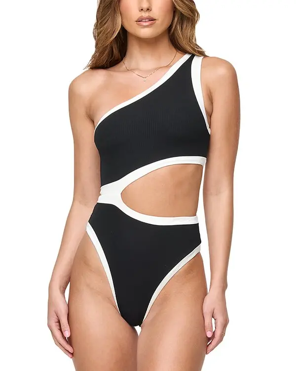 L*Space Loren Bitsy One Piece Swimsuit - Black/cream