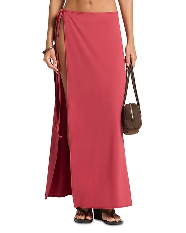 Bond Eye Side Tie Swim Cover Up Maxi Skirt - Sienna
