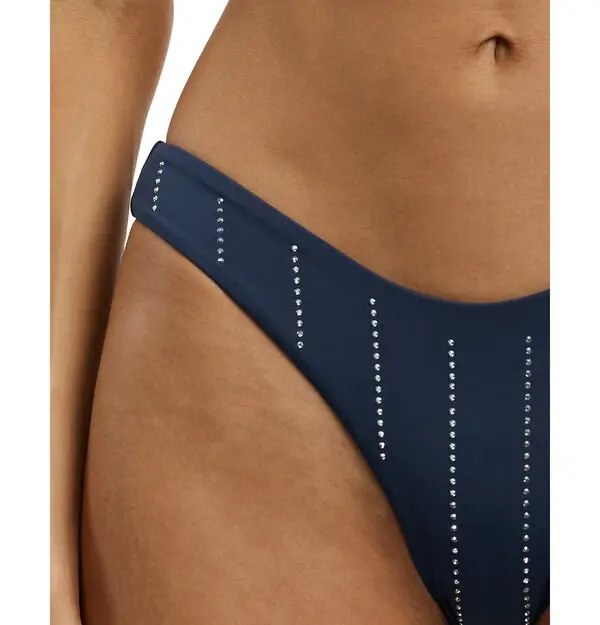 Significant Other Aleia Embellished Brief Bikini Bottom - Slate