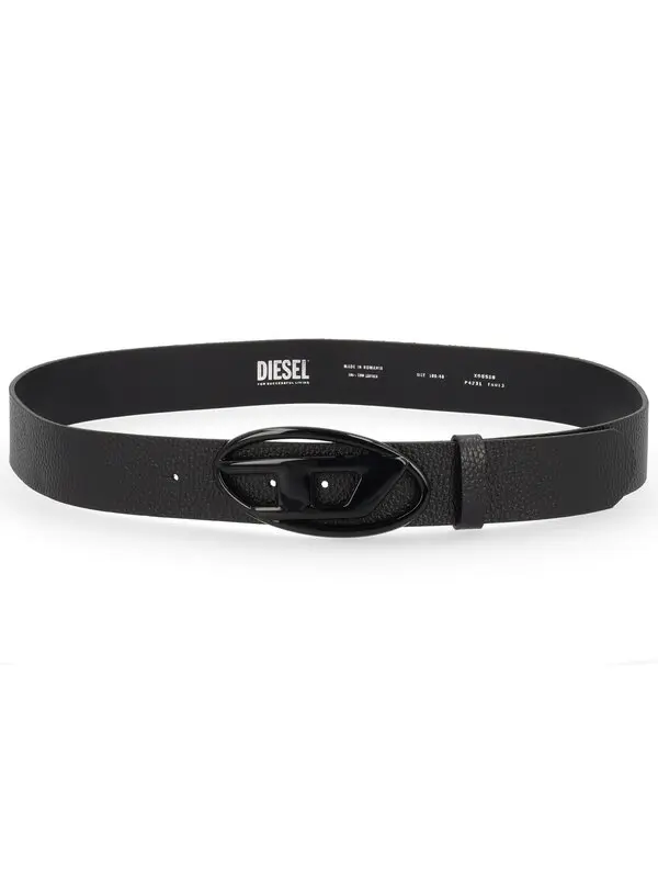 DIESEL B-1dr Leather Belt - Black