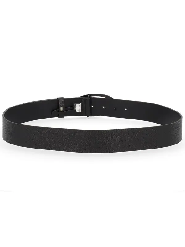 DIESEL® B-1dr Leather Belt - Black