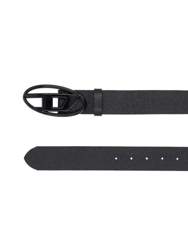 DIESEL® B-1dr Leather Belt - Black