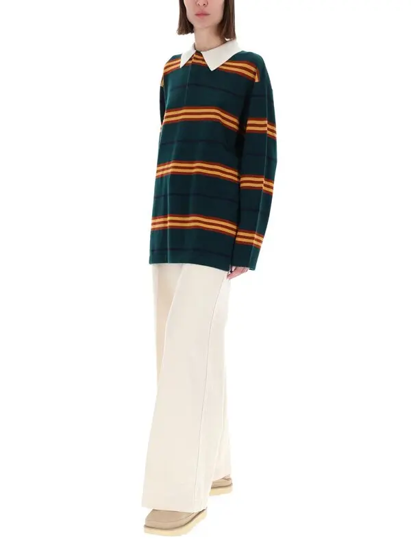 Guest In Residence Striped Rugby Polo Shirt - Multicolour