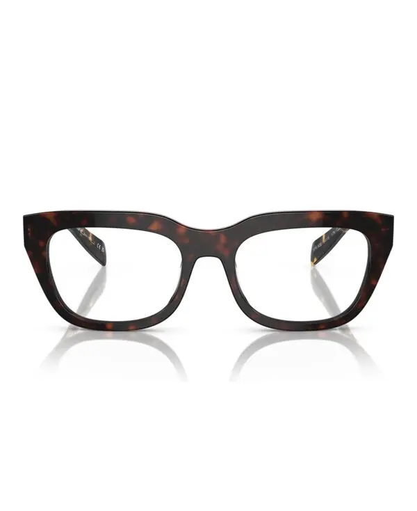 Prada Irregular Full Rim Eyeglasses - Havana