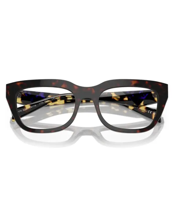 Prada Irregular Full Rim Eyeglasses - Havana