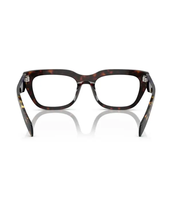 Prada Irregular Full Rim Eyeglasses - Havana