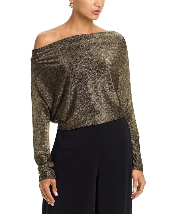 SIX FIFTY Metallic Threaded Top - Gold