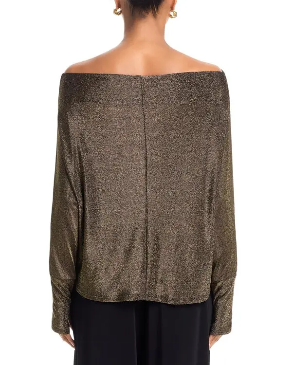 SIX FIFTY Metallic Threaded Top - Gold