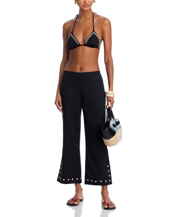 Staud Piha Button Trim Pants
