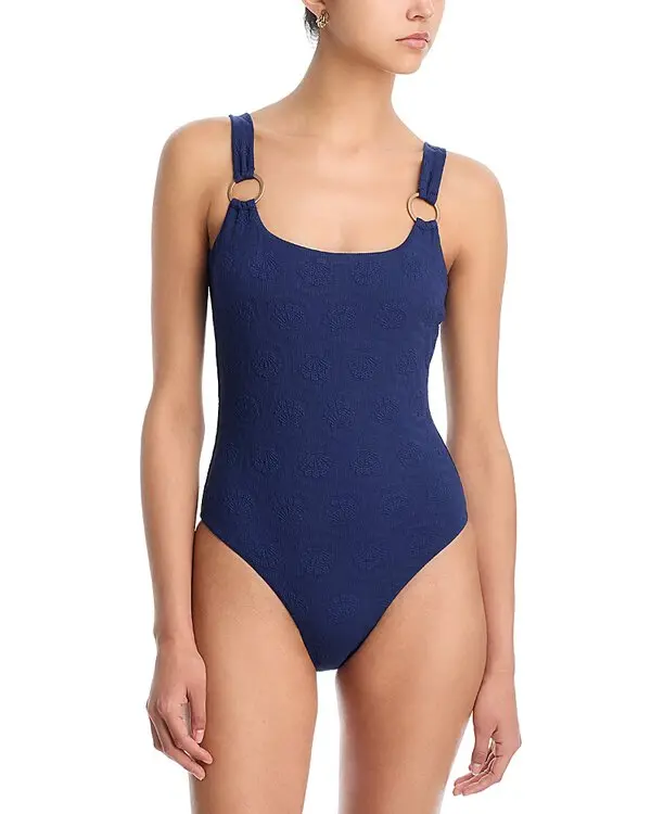 Aqua O Ring One Piece Swimsuit - Navy