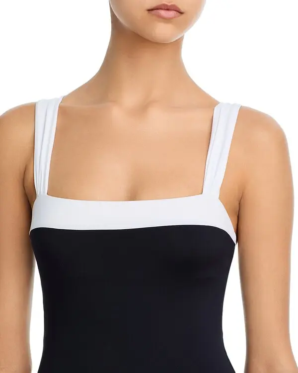 Aqua Colorblocked One Piece Swimsuit
