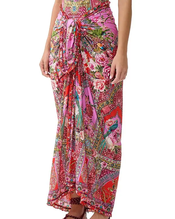 Camilla Printed Ruffle Trim Sarong Swim Cover-up - Heirloom Empire