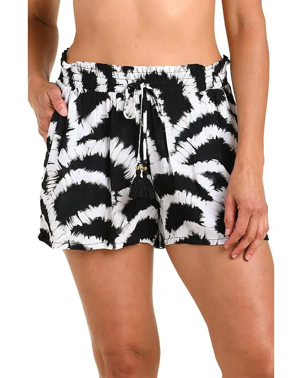 La Blanca Woven Shadows Swim Shorts - Black