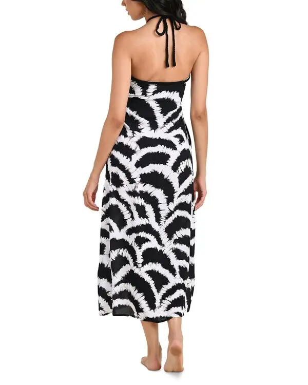 La Blanca Woven Shadows Halter Cover Up Maxi Dress