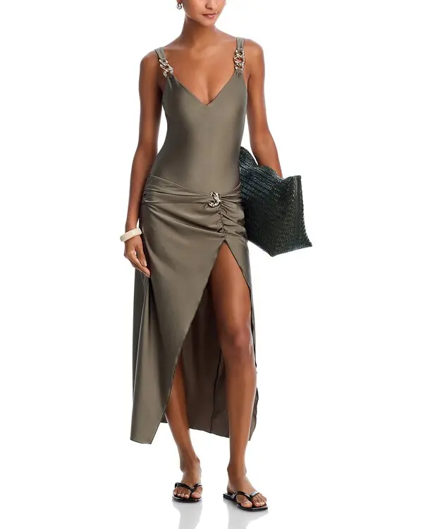 Simkhai Kora Wrap Midi Skirt