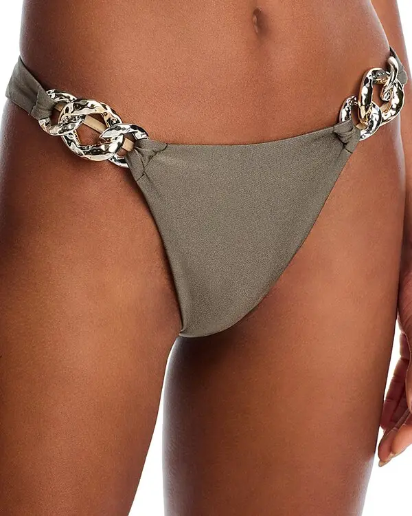 Simkhai Athens Side Chain Bikini Bottom - Fern