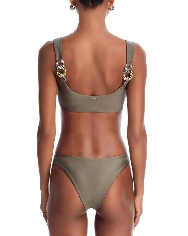 Simkhai Athens Side Chain Bikini Bottom - Fern