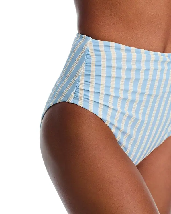 Simkhai High Waisted Ruched Bikini Bottom
