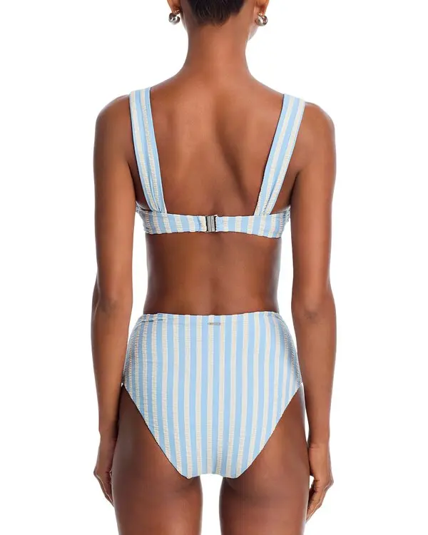 Simkhai High Waisted Ruched Bikini Bottom