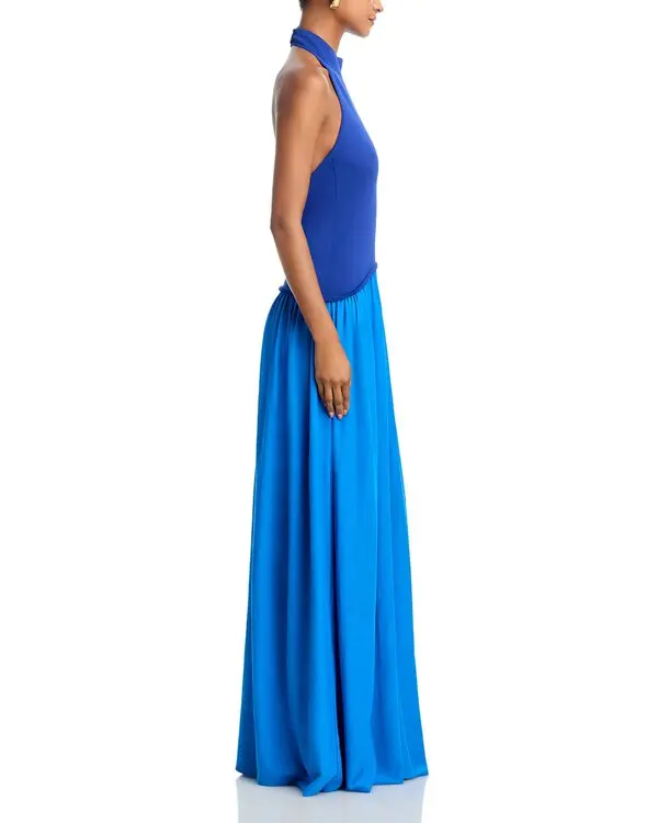 Solid & Striped The Halter Soglio Dress - Cosmic Blue | Editorialist