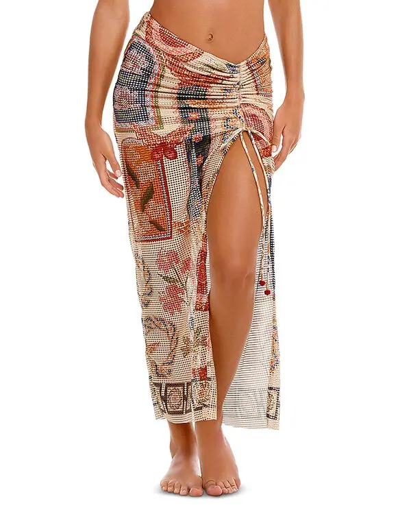 Agua Bendita Tock Fiore Maxi Swim Cover-up Skirt - Multi
