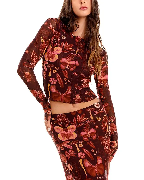 Agua Bendita Liana Ambar Mesh Top - Multi